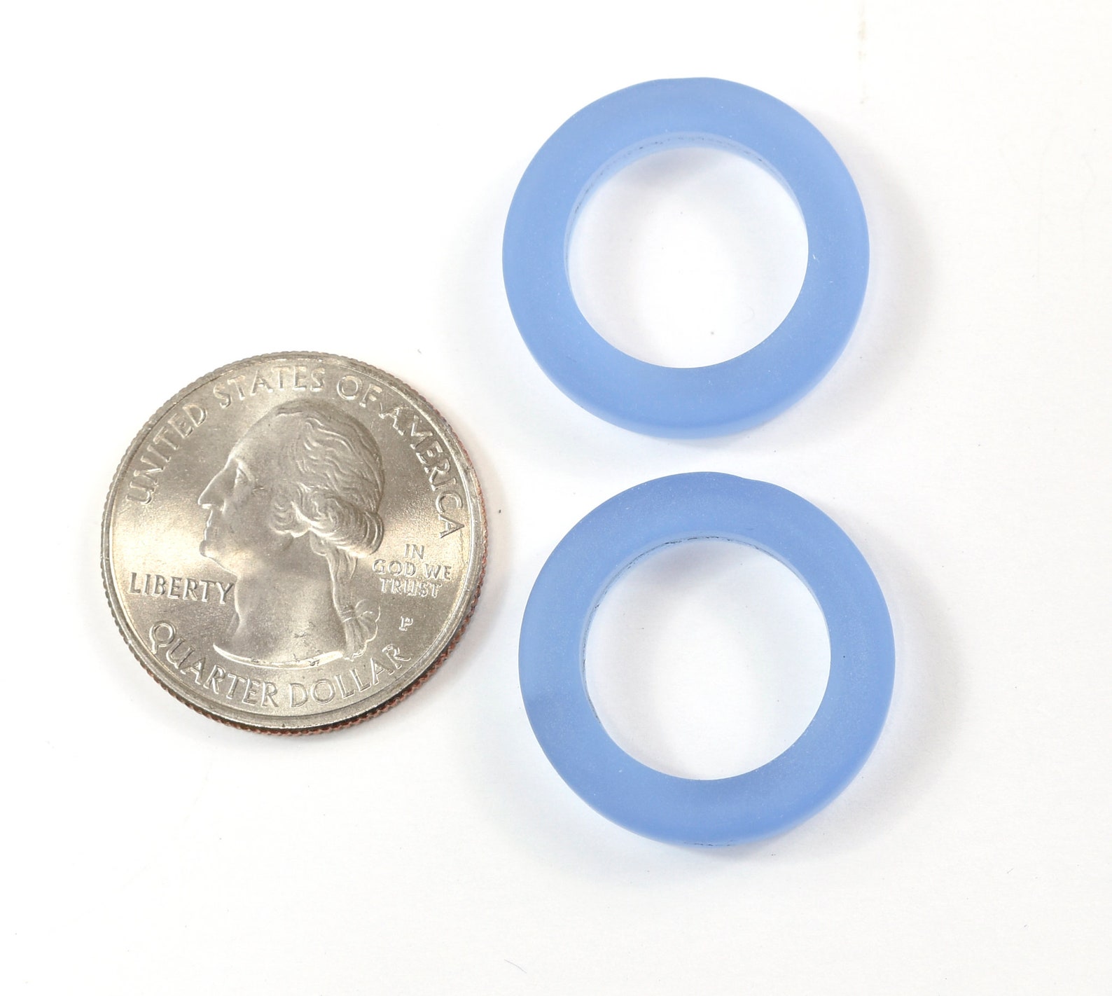 Sea Glass Bottle Ring Hoops/ Beach Glass Rings/recycled Glass | Etsy