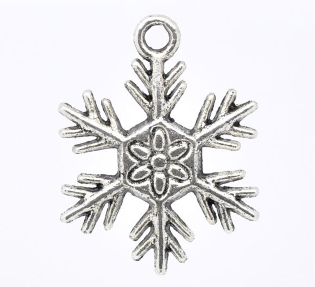 Snowflake Charms/snowflake Christmas Jewelry DIY/ Christmas Charms ...