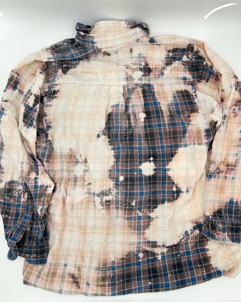 Distressed Bleached Flannel Shirt SIZE Xxl - Etsy