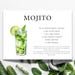 Mojito Recipe Card | 3 Different Sizes Included! - Etsy