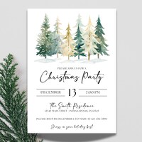 Merry Christmas Party Invitation Template 2025 | Printable Party Invite ...