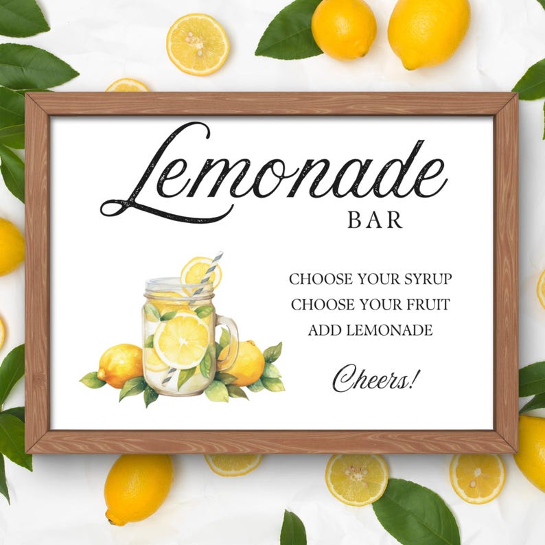 Lemonade Bar Sign | Graduations | Weddings | Parties - Etsy