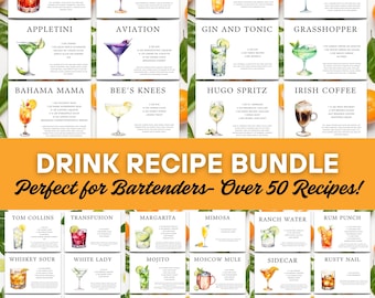 Mojito Recipe Card | 3 Different Sizes Included! - Etsy