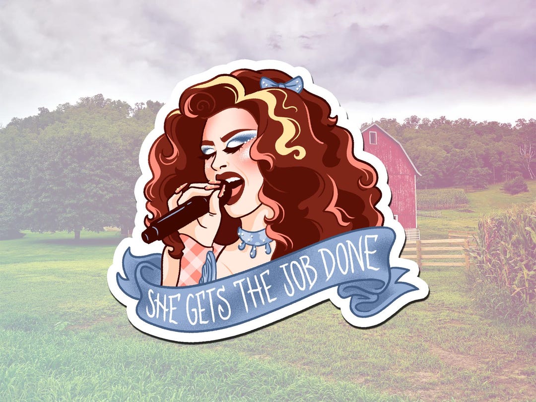 She Gets the Job Done Sticker - Etsy