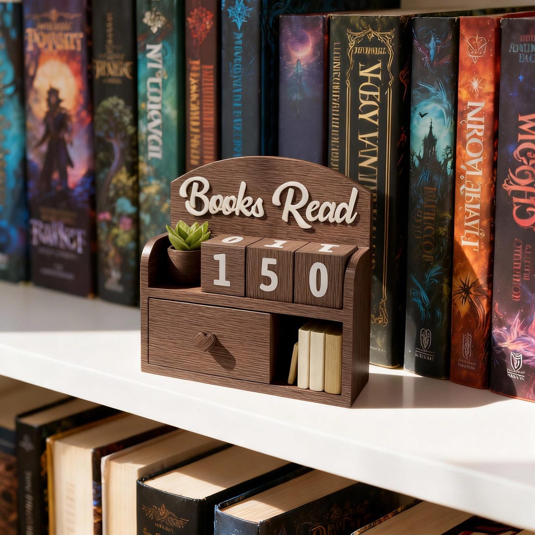 Colorful 3d-printed Book Tracker - Book Lovers Gift, Books Read This ...