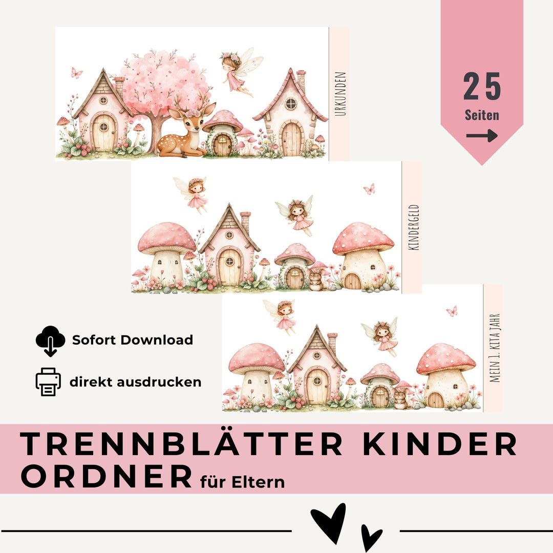 Divider Strips for Children's Folders, Printable Templates for Parents ...