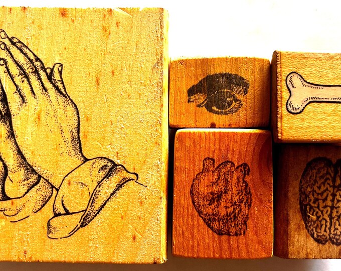 Lot of (5) Vintage Body Parts Wood Block Rubber Stamps - Etsy