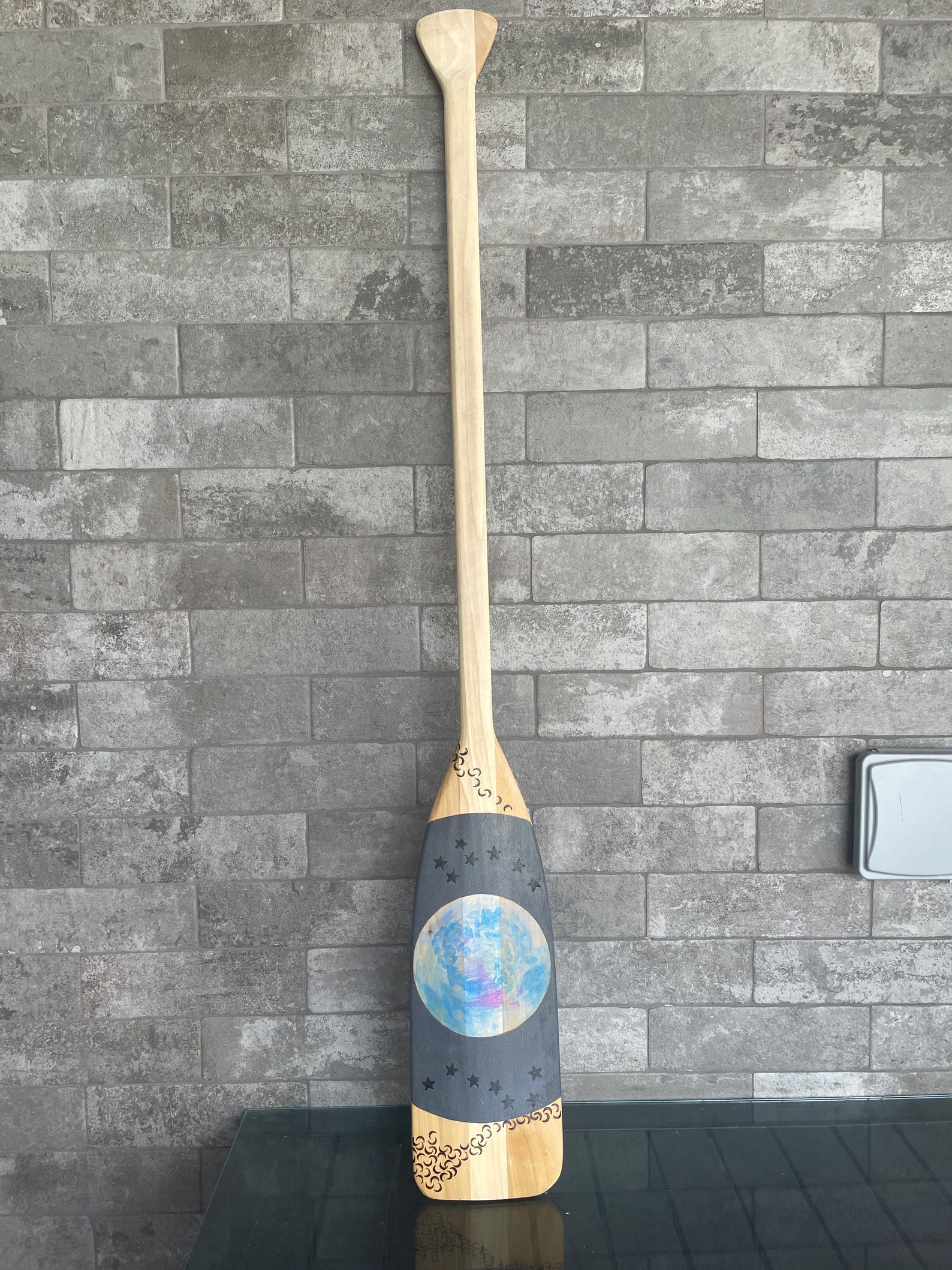 Custom Hand Painted Paddle - Colorful Abstract Wall Art, Boho Decor for ...