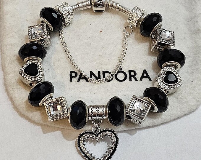 Crystal Cool in Black & White - Authentic Pandora Bracelet - Etsy