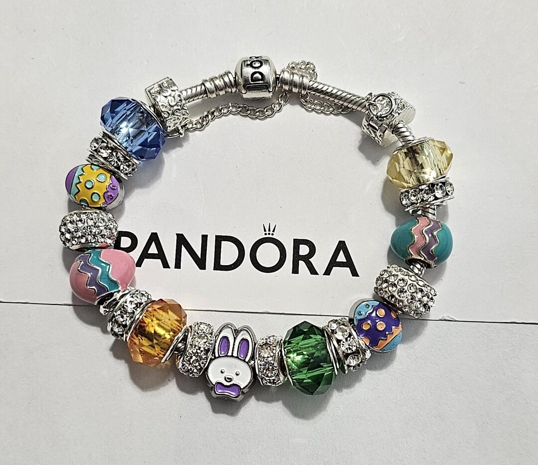 Happy Easter Easter Bunny , Easter Eggs Authentic Pandora Bracelet - Etsy