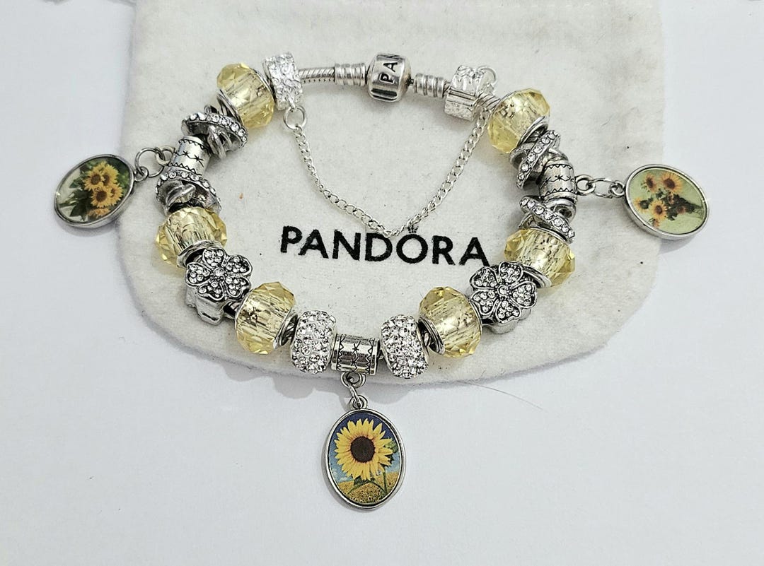 Sunflowers - Authentic Pandora Bracelet - Etsy