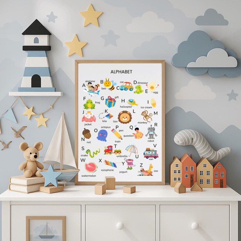 ABC Flashcards for Kids – Printable Alphabet Learning Cards With Cute ...