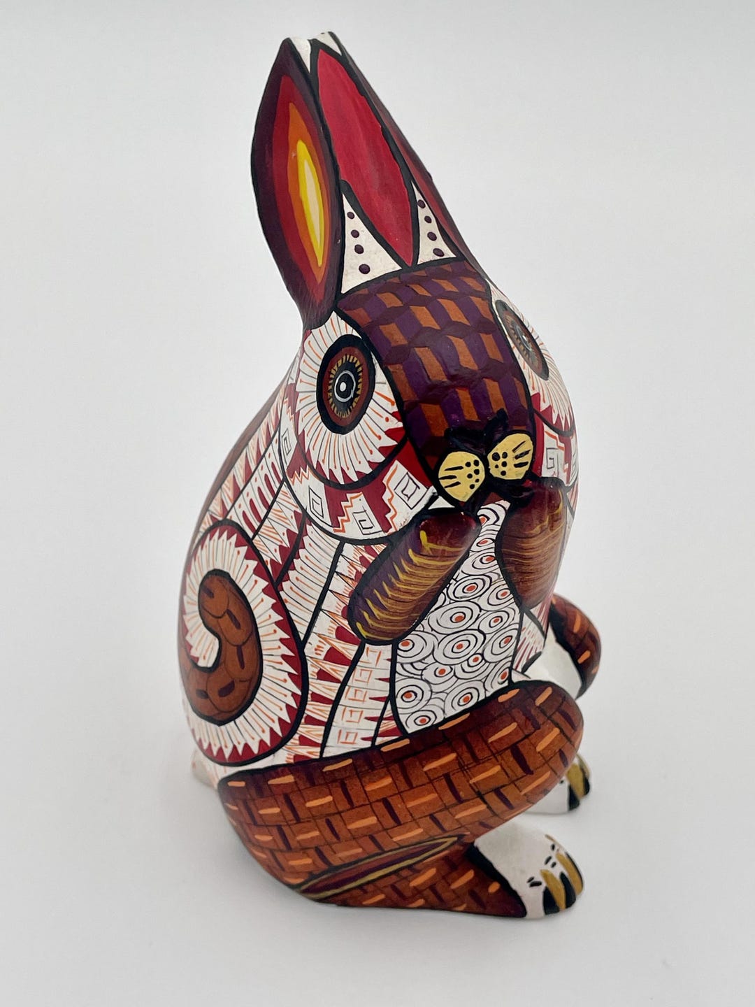 Brown - White Bunny Alebrije – Hand-carved Oaxacan Art - Etsy