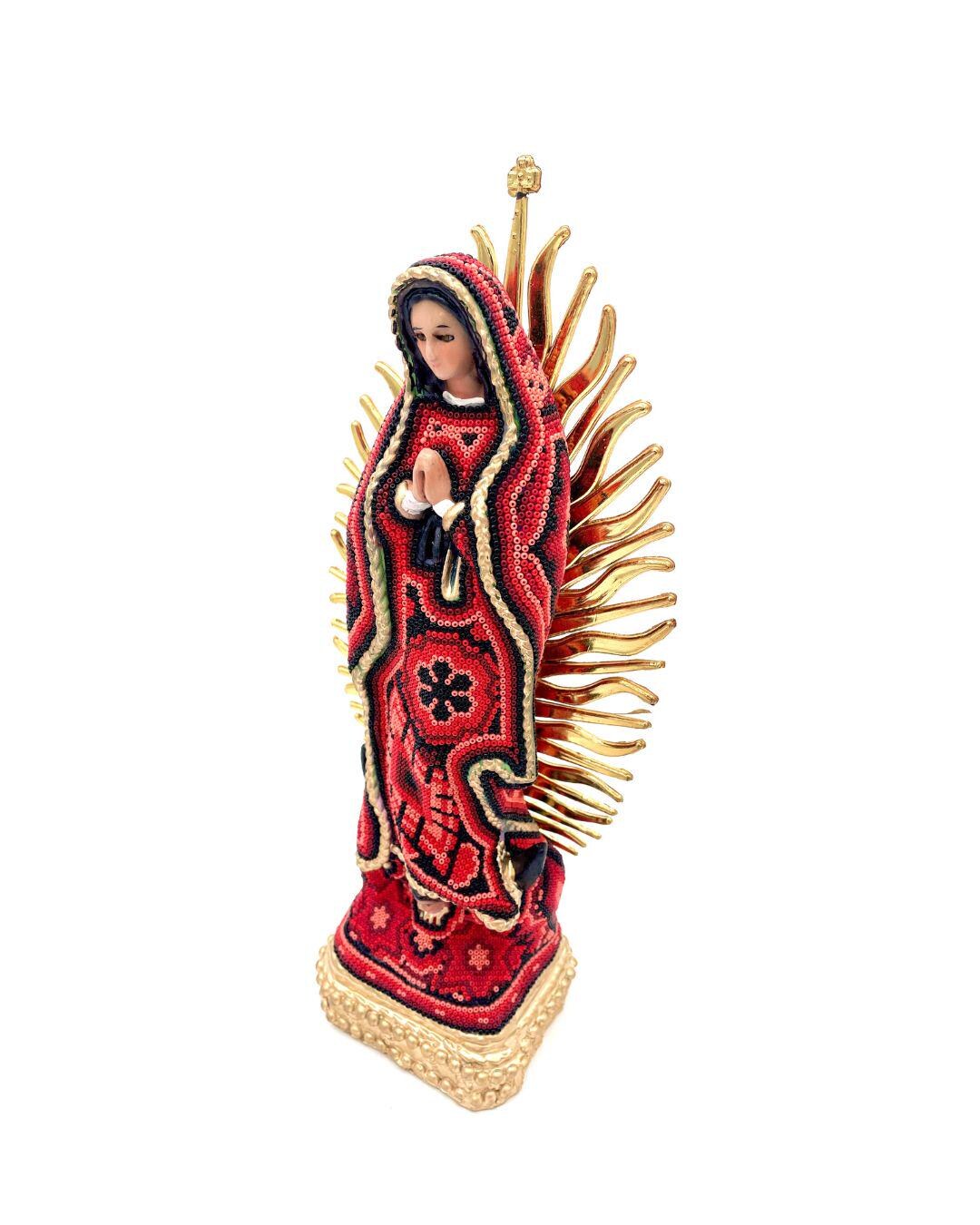 Huichol Beaded Virgin Mary Sculpture: Handcrafted Mexican Folk Art - Etsy