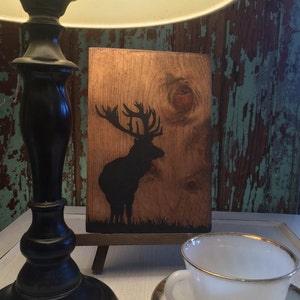 Elk Silhouette Wood Wall Decor. the Rustic Look is Perfect Hunting ...