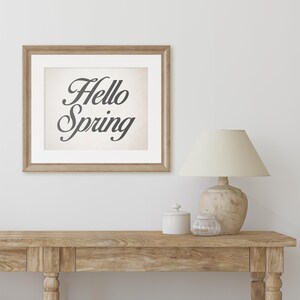 Printable Hello Spring Sign and SVG. Spring Season Home Wall Decor That ...