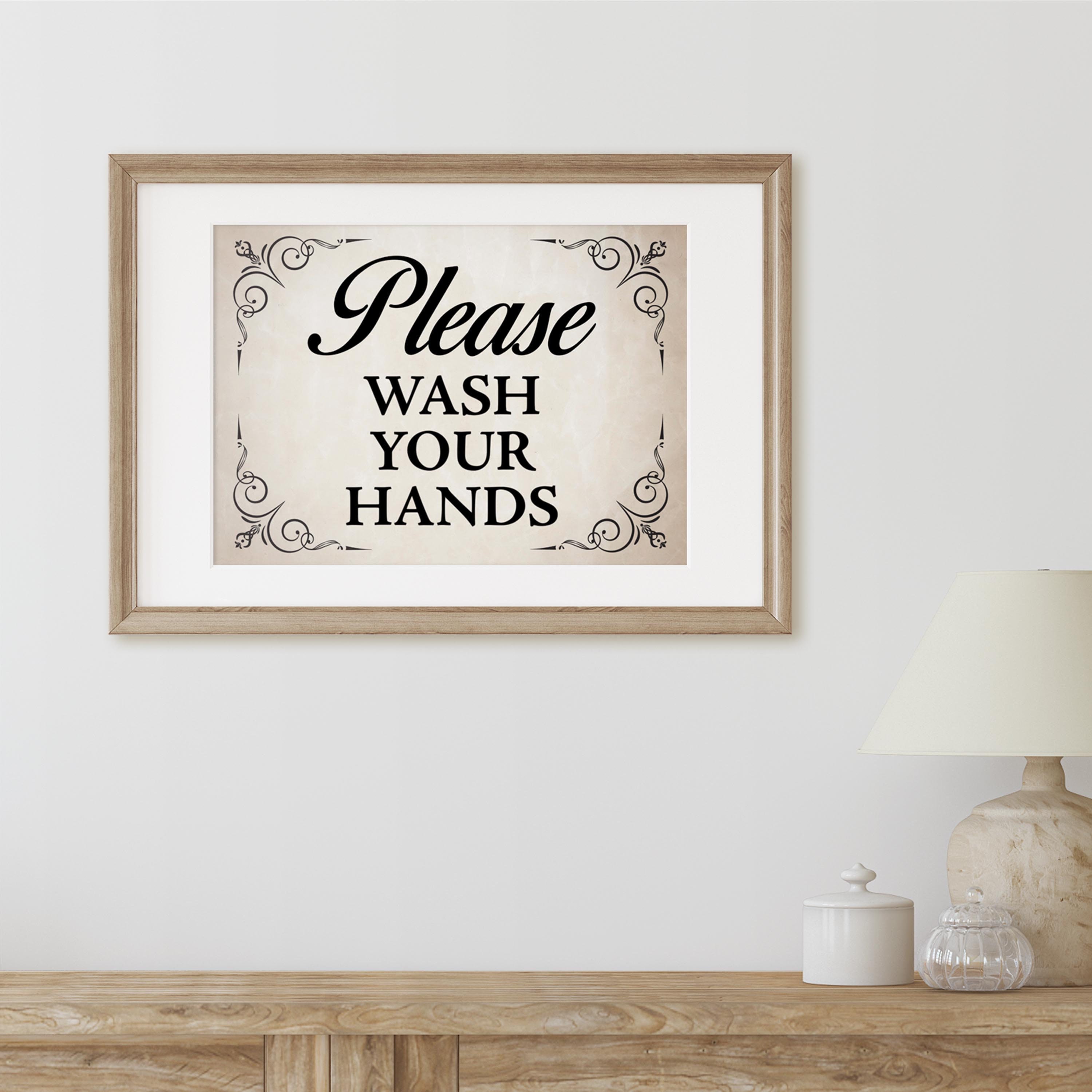 Printable Bathroom Sign. SVG. Please Wash Your Hands. - Etsy Canada