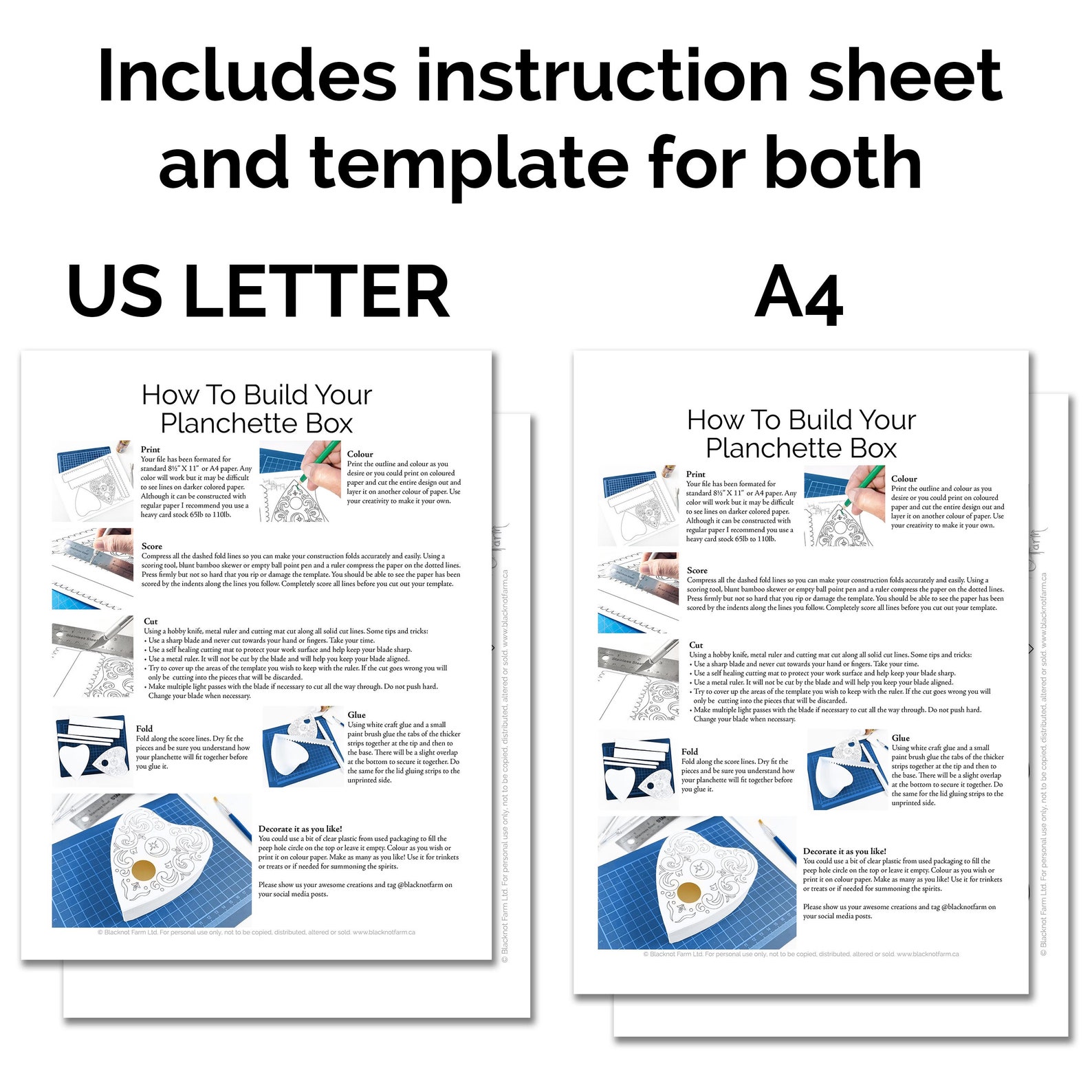 Printable Ouija Planchette Treat Box. Instant Download and - Etsy