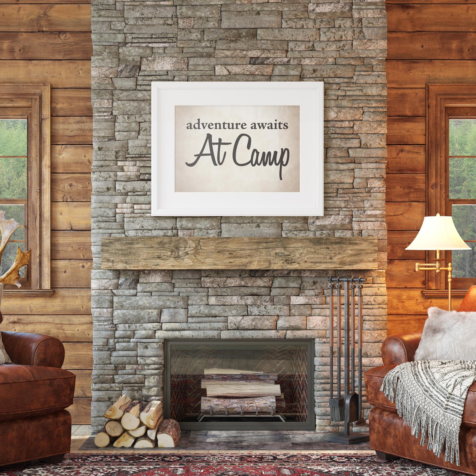 Printable Decor Poster and SVG File. Adventure Awaits at Camp ...