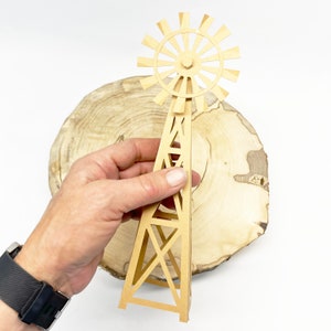 Printable Home Decor Mini 3D Windmill. Farmhouse Village Windmill ...