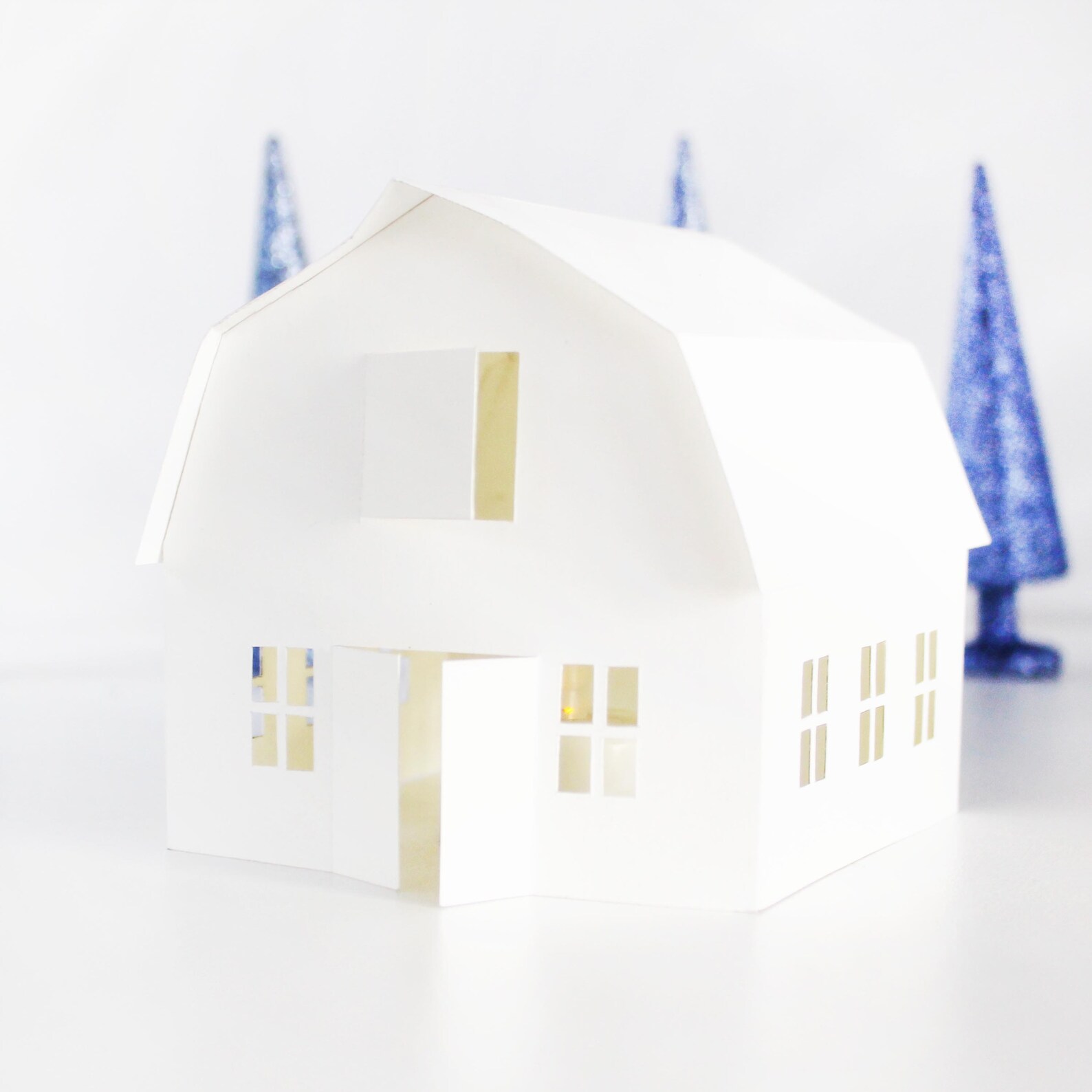 DIY Mini Barn Paper Craft. Printable and SVG Christmas Home - Etsy Canada