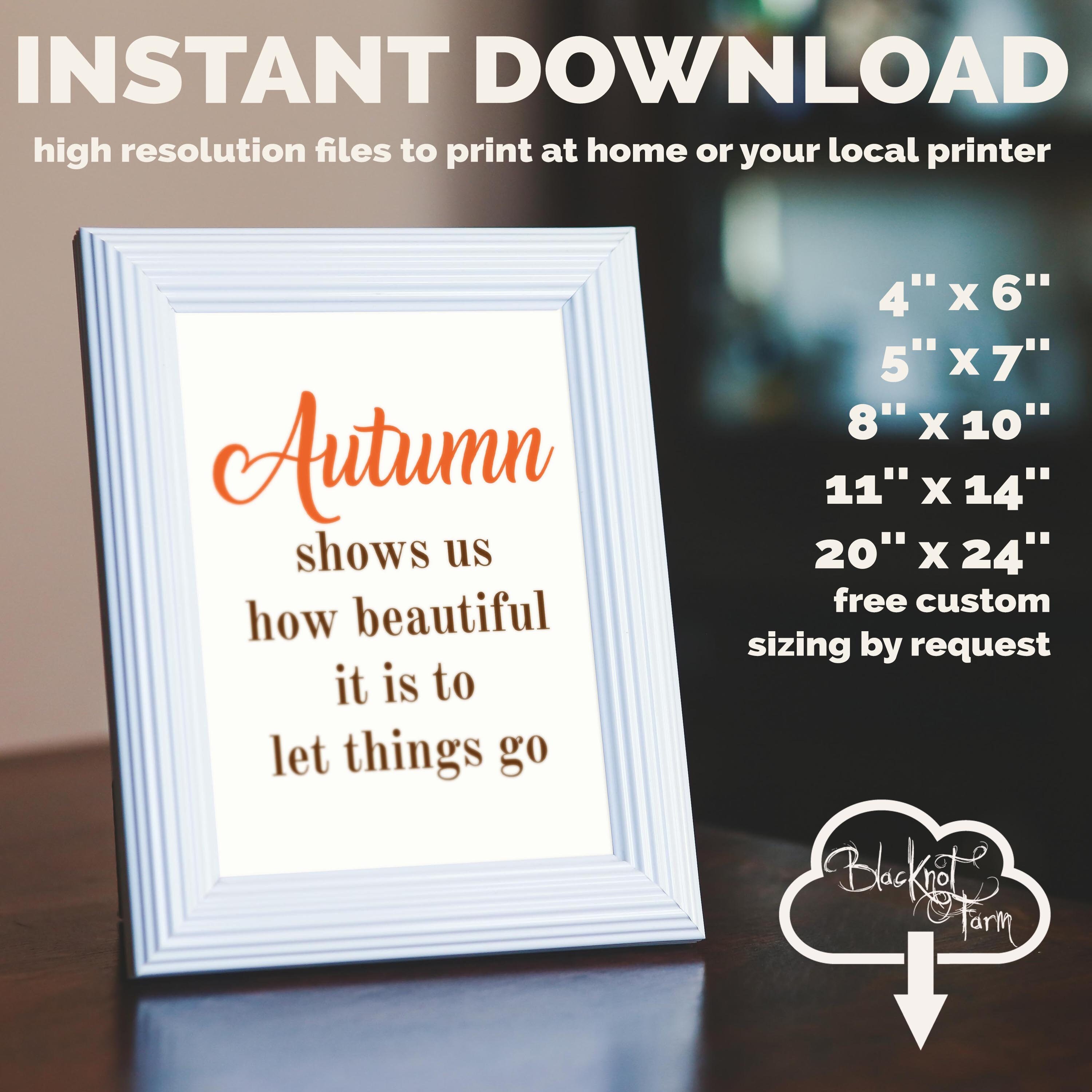 Autumn shows us how beautiful it is to let things go. | Etsy