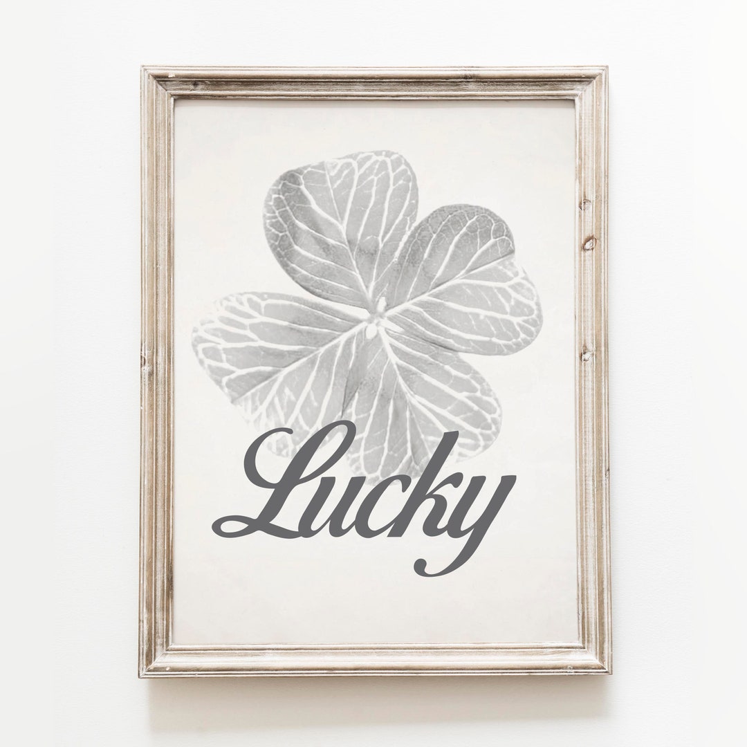 Printable Wall Decor Sign. Lucky. Simple and Beautiful Home Decor. Easy ...