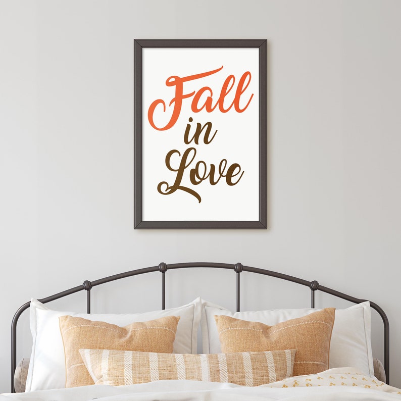 Fall in Love. Printable Fall Home Decor Sign and SVG File. - Etsy