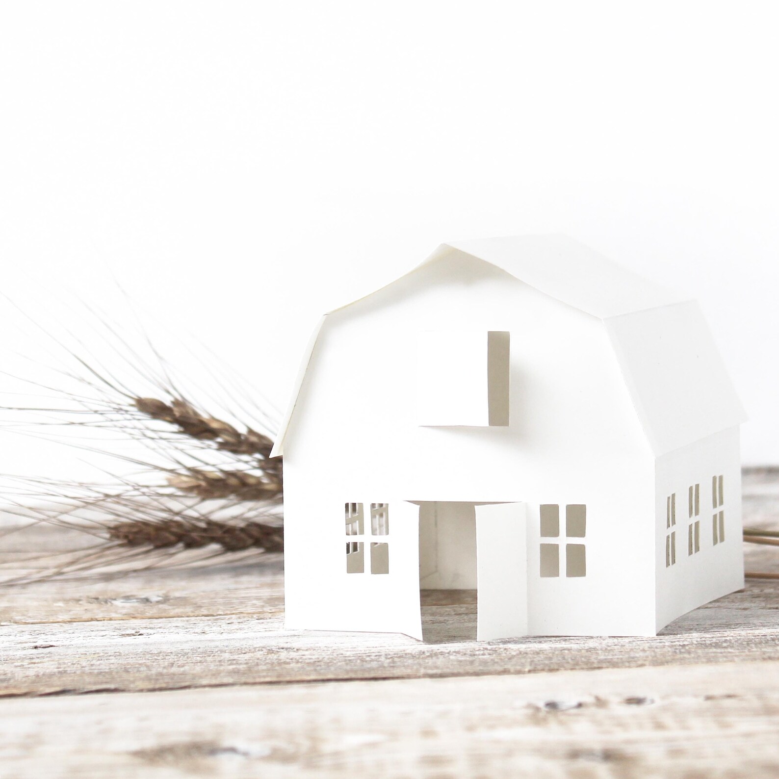 DIY Mini Barn Paper Craft. Printable and SVG Christmas Home - Etsy Canada