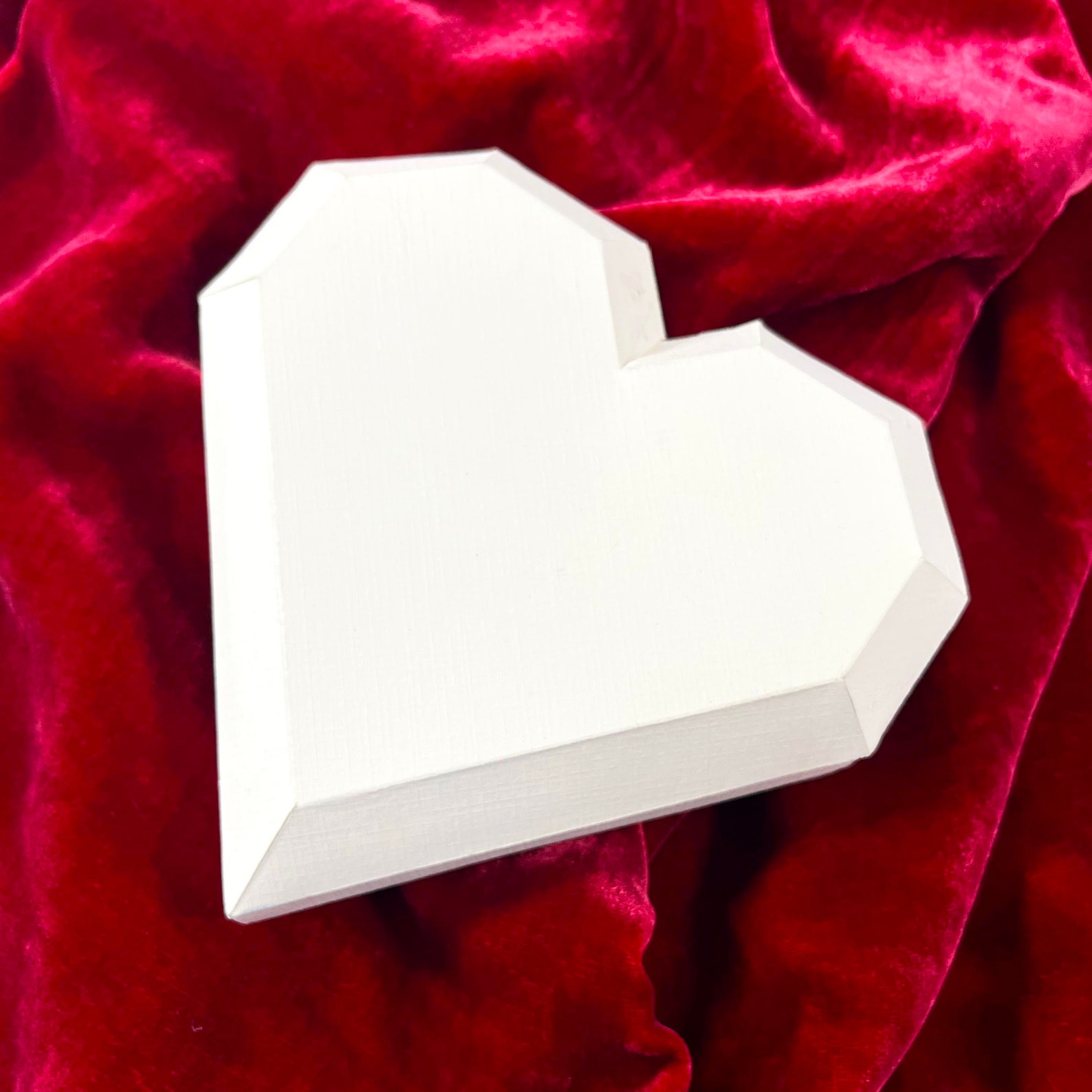 Printable Beveled Heart Box. Valentine's Day Box SVG. Easy - Etsy