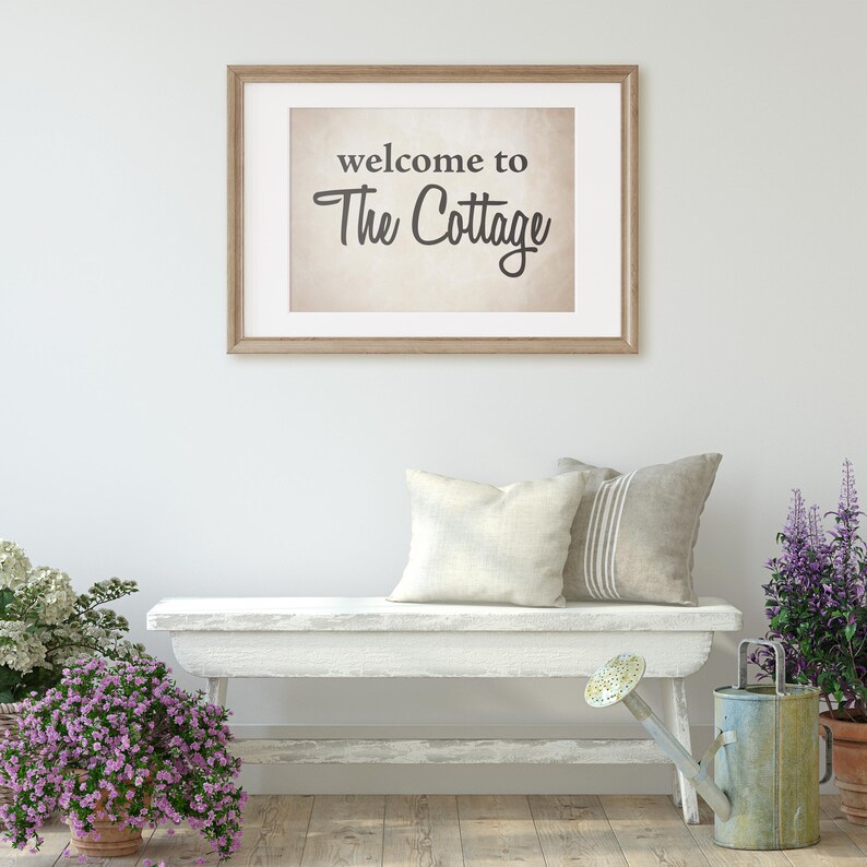 Printable Room Decor and SVG File. Welcome to the Cottage. | Etsy