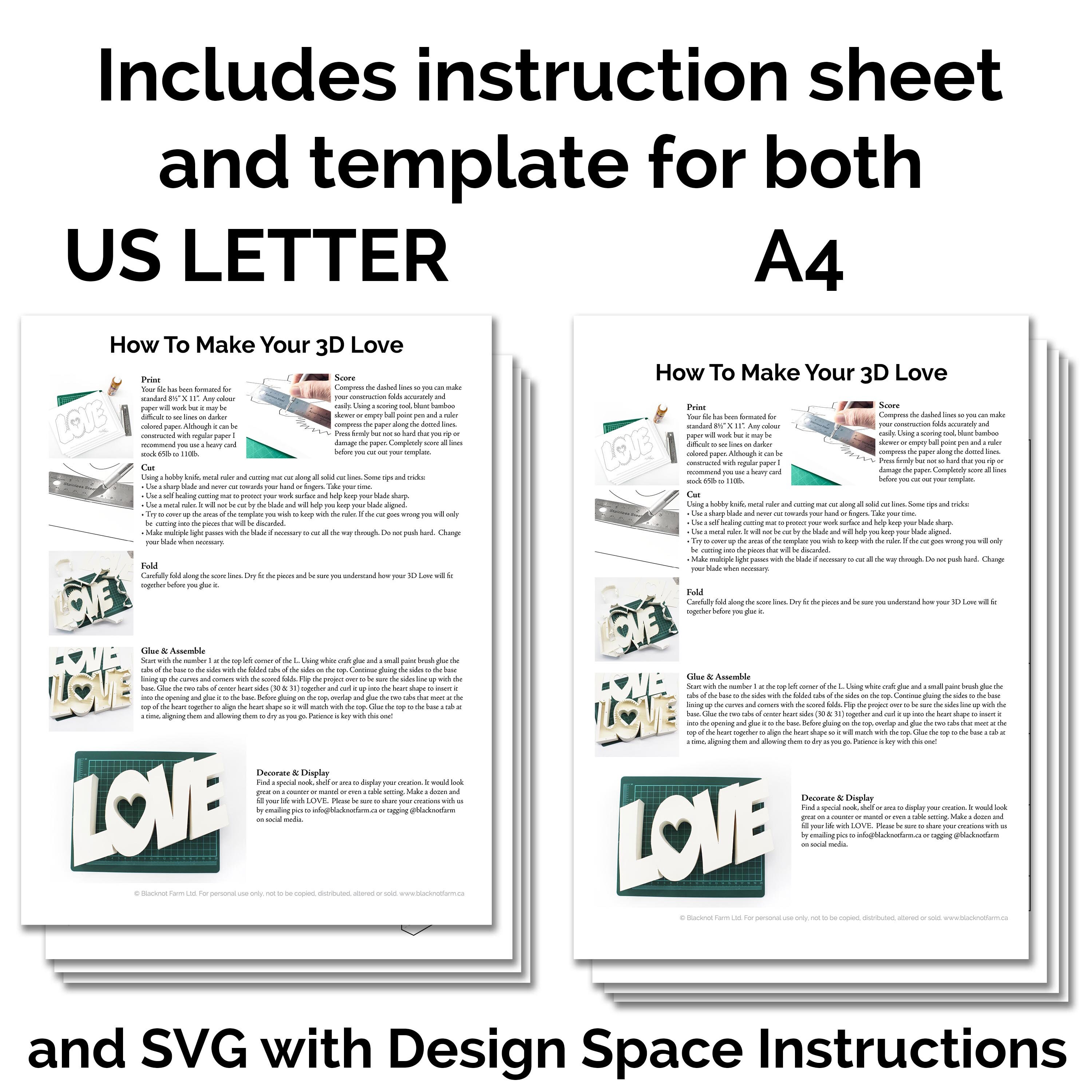 3D Love Decor. Printable & SVG DIY Valentine's Day Home - Etsy Canada