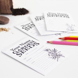 Printable Custom Garden Seed Saver Packages. Easy to Download and Print ...