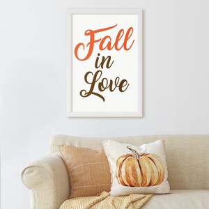 Fall in Love. Printable Fall Home Decor Sign and SVG File. - Etsy