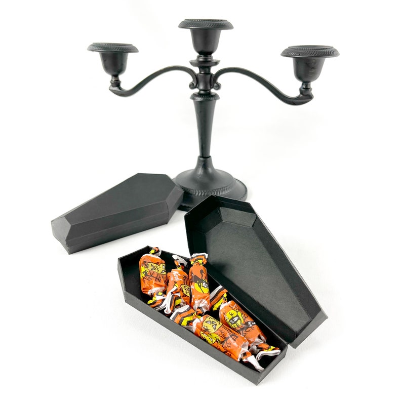 Printable Mini Coffin With Beveled Top Treat Box. Download and - Etsy