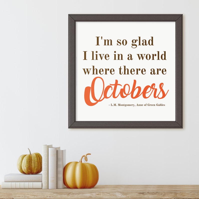 Printable Fall Autumn Decor Quote Poster and SVG. Im so Glad - Etsy