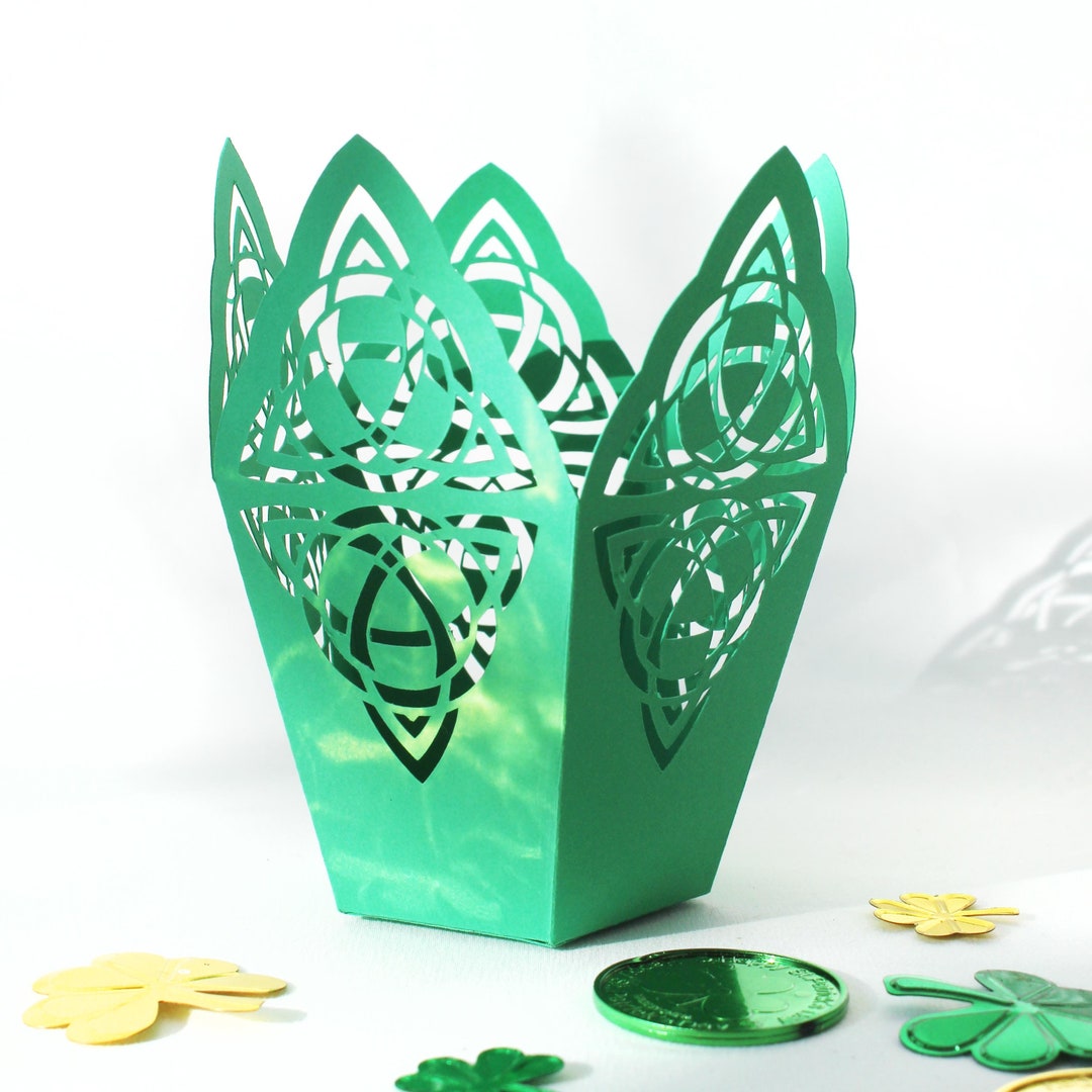 Printable Celtic Triske Tea Light Lantern. St Patrick's Day Decor SVG ...