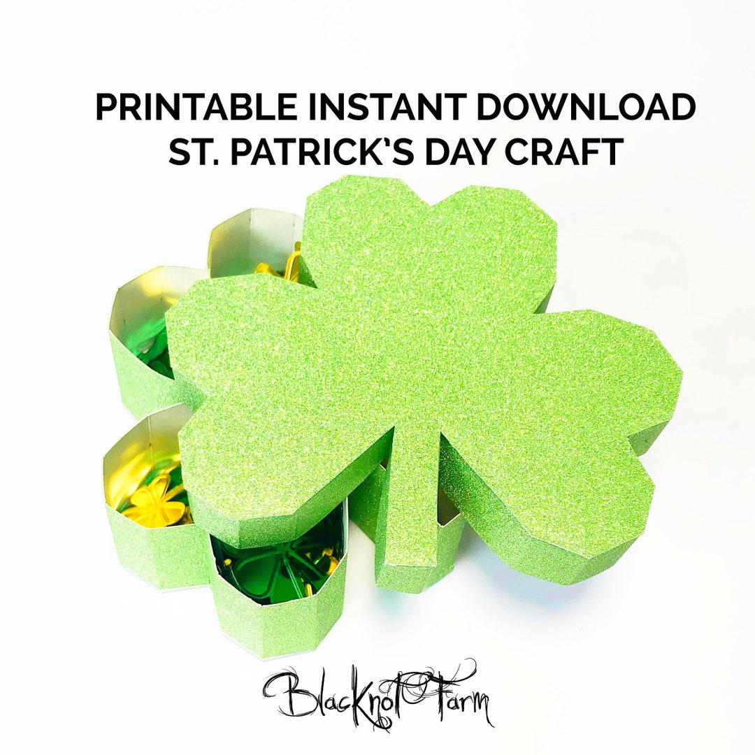 Printable St Patrick's Day Treat Box. Easy to Download and Print PDF ...