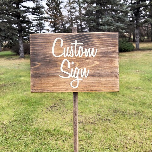 Sign Personalized Stake for Garden Custom Reclaimed Wood - Etsy