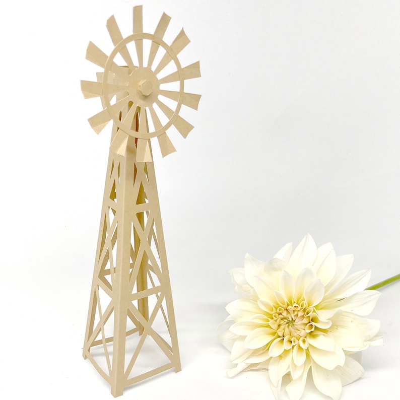 Printable Home Decor Mini 3D Windmill. Farmhouse Village - Etsy