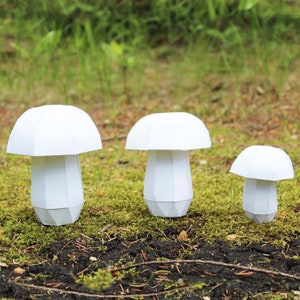3D Paper Mushroom Set: DIY Cottagecore Decor (printable PDF, SVG) - Etsy