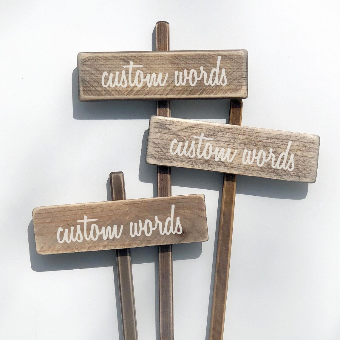 Set of 3 Custom Garden Markers. Handmade Garden Stake for | Etsy