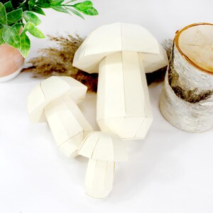 3D Paper Mushroom Set: DIY Cottagecore Decor (printable PDF, SVG) - Etsy