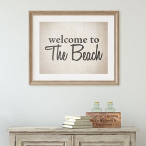 Printable Wall Decor and SVG File. Welcome to the Beach. Summer Decor ...