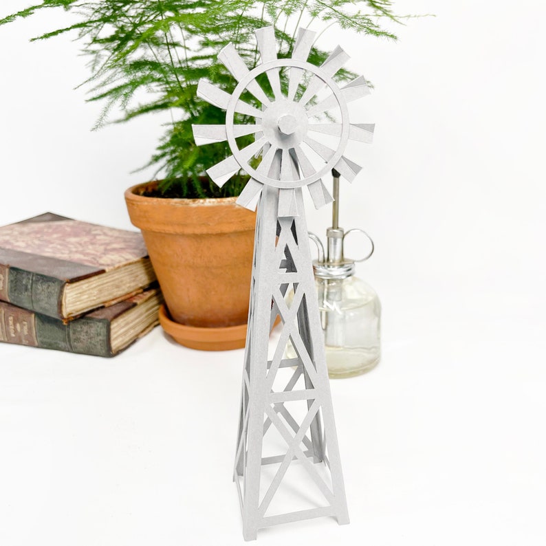 Printable Home Decor Mini 3D Windmill. Farmhouse Village - Etsy