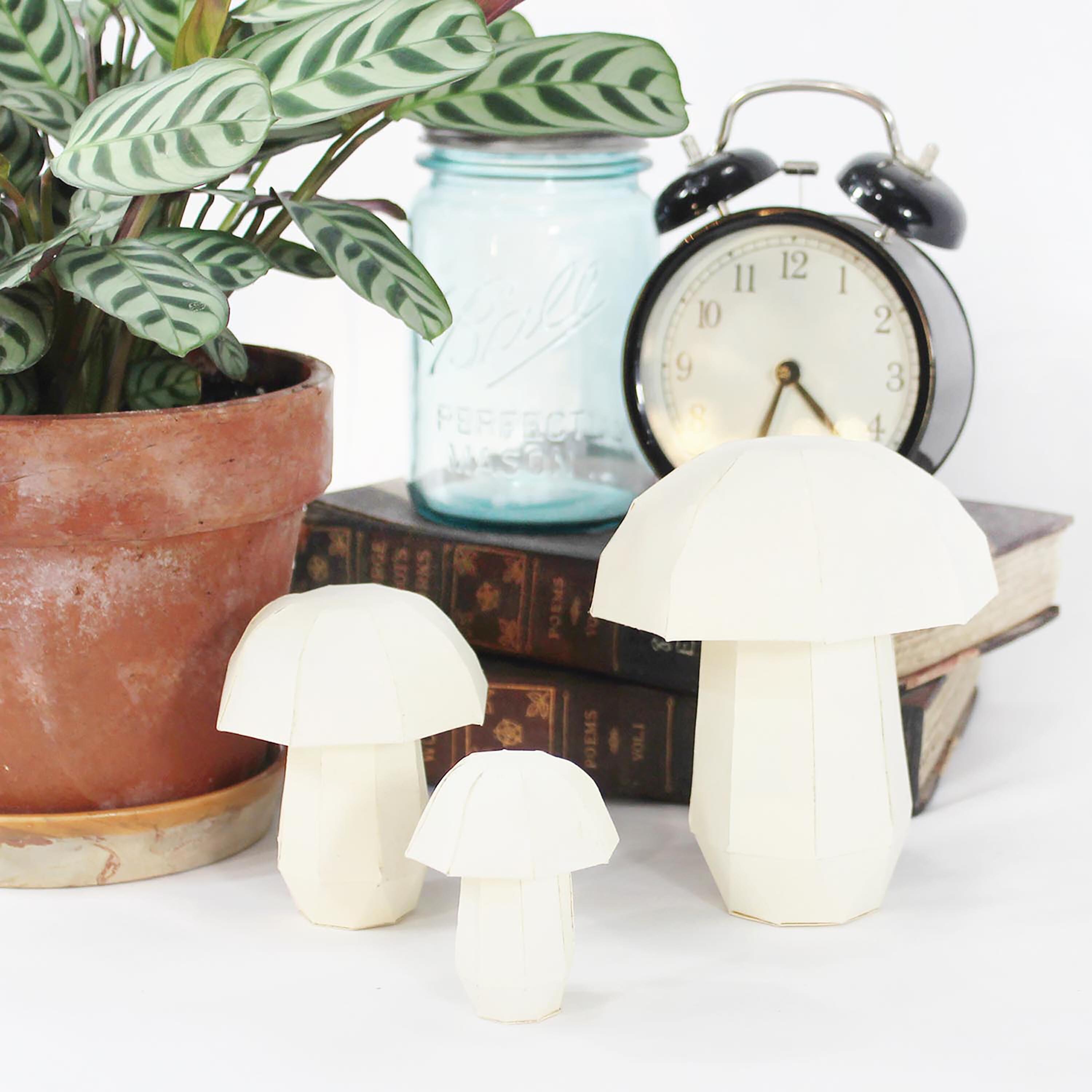 Printable Set of 3 DIY 3D Mushrooms. Instant Download and - Etsy Canada