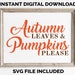 Autumn Leaves and Pumpkins Please. Printable Fall Thanksgiving - Etsy