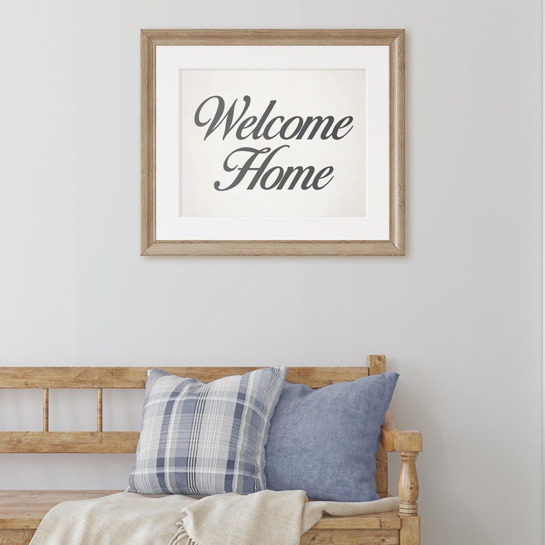 Printable Welcome Home Sign and SVG. Simple Beautiful Home - Etsy
