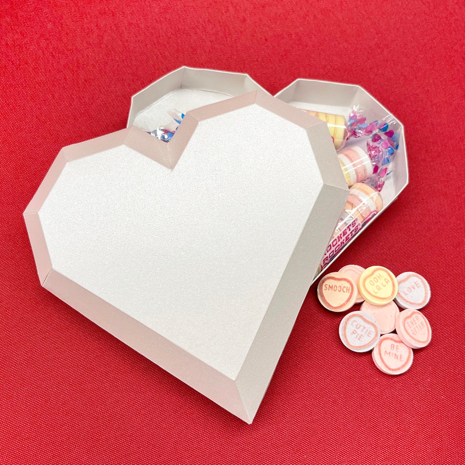 Printable Beveled Heart Box. Valentine's Day Box SVG. Easy - Etsy