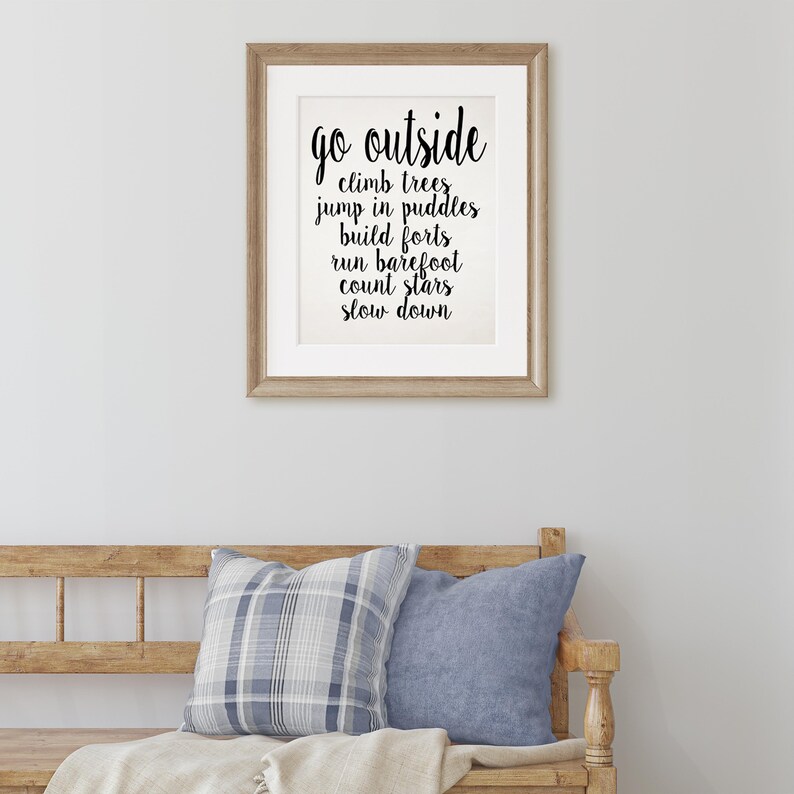 Printable Sign. Go Outside. Includes SVG File. Beautiful - Etsy